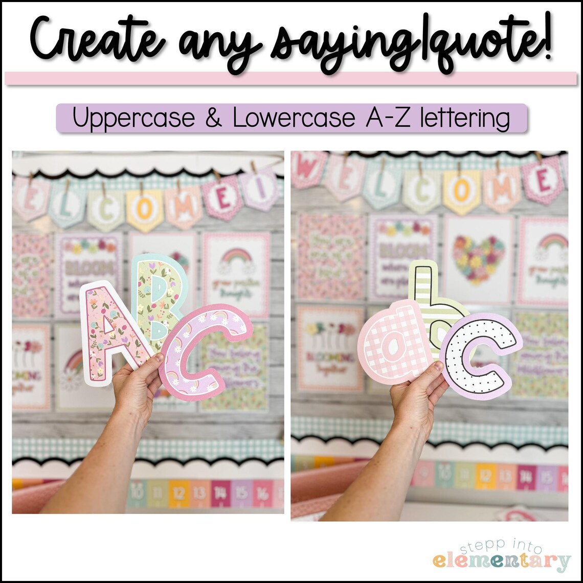 Wildflower Dreams Bulletin Board Letters | Classroom Decor (digital ...