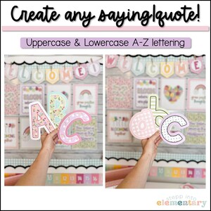 A-Z Bulletin Board Lettering | Wildflower Dreams Decor | Bulletin Board ...