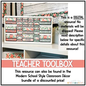 Modern School Style Teacher Toolbox Labels | Trendy + Modern Classroom ...