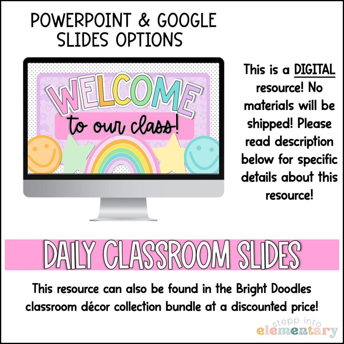 Bright Doodles Classroom Slides | Teacher Organization (google Slides ...