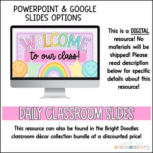 Bright Doodles Classroom Slides | Teacher Organization (google Slides ...