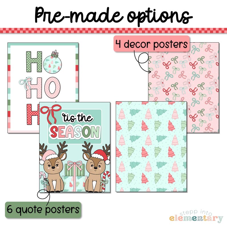 Christmas Classroom Posters Set | Cutesy Christmas Inspirational ...