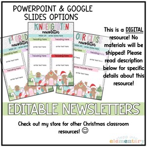 Christmas Classroom Newsletters | Trendy Christmas Newsletter Templates ...