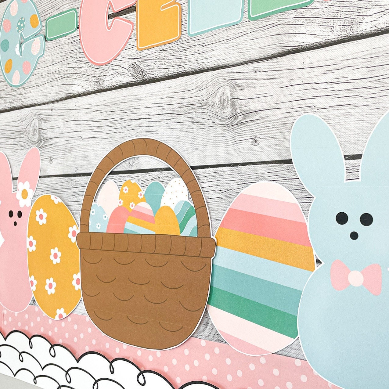 Easter Classroom Bulletin Board Kit | Spring Decor (digital PDF) - Etsy