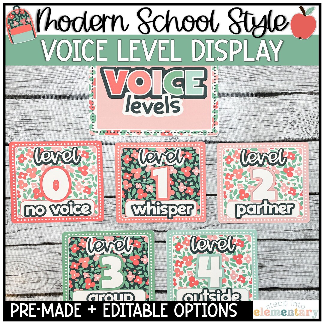 Modern School Style Voice Level Display | Classroom Management | Trendy ...