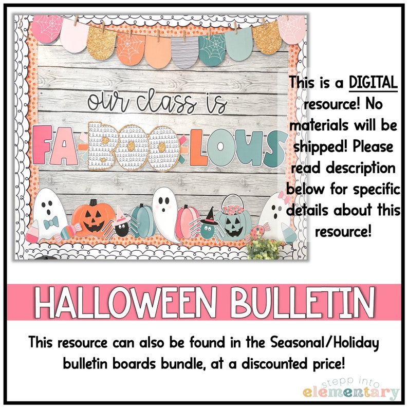 Halloween Bulletin Board Kit | Classroom Decor (digital Download) - Etsy
