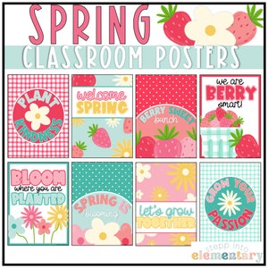 Spring Classroom Posters Set | Spring Inspirational Posters | April ...