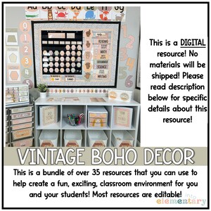 Vintage Boho Classroom Decor | Boho Themed Classroom Decor 2,000+ Page ...
