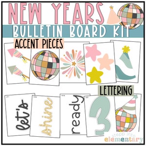New Years Bulletin Board Kit 2024 Edition New Year - Etsy