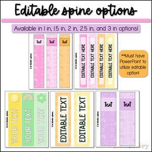 Bright Doodles Binder Covers & Spines | Editable | Trendy + Bright ...