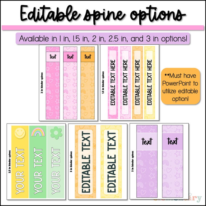 Bright Doodles Binder Covers & Spines | Editable | Trendy + Bright ...