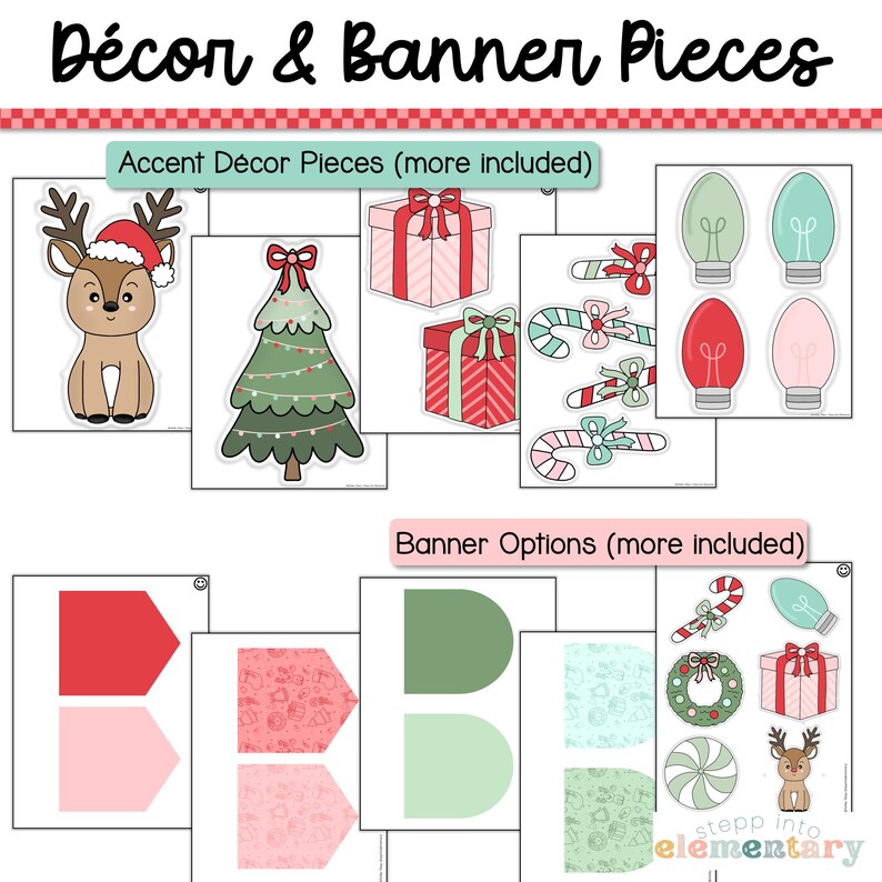 Christmas Bulletin Board Kit | Cutesy Christmas Decor | Bulletin Board ...