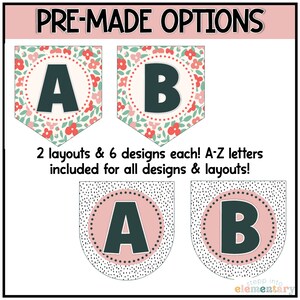 Modern School Style Editable Banner Pieces | Editable Banner | Bulletin ...