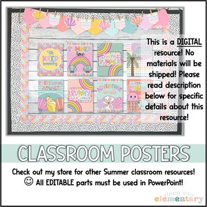 Summer Classroom Posters Set | Summer Inspirational Posters | Ocean ...