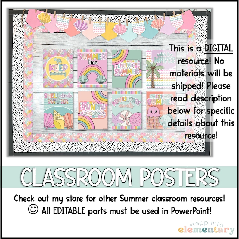 Summer Classroom Posters Set | Summer Inspirational Posters | Ocean ...