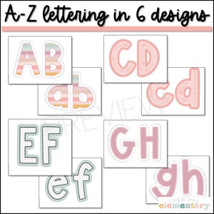 Pastel Doodles Bulletin Board Letters A-Z (digital Download) - Etsy