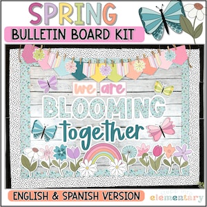 Spring Bulletin Board Kit | Trendy Spring/easter Bulletin Board | April ...