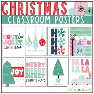 Christmas Classroom Decor Posters | Christmas Decor - Etsy
