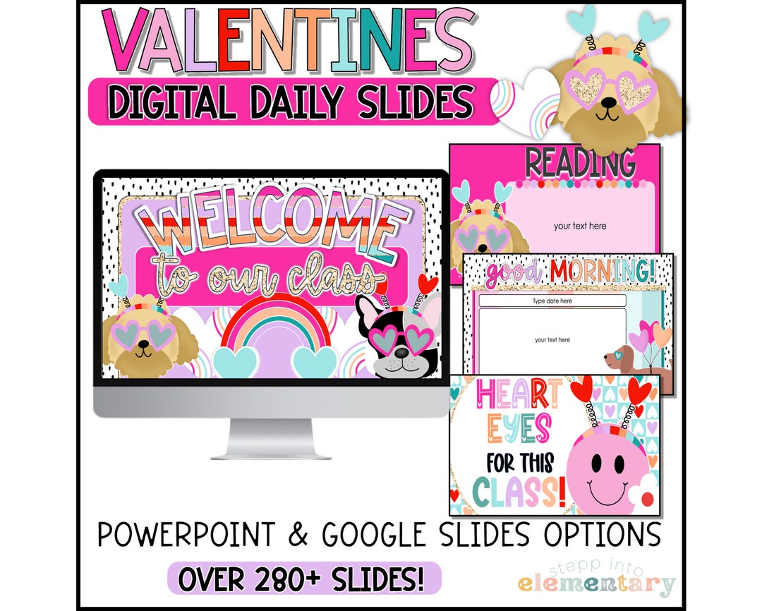 Valentines Daily Slides | Trendy Valentines Classroom Slides ...