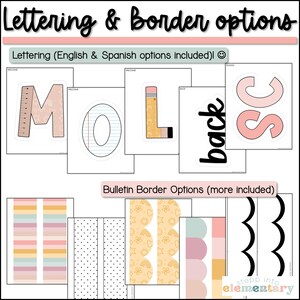 Back to School Bulletin Board Kit | Pastel Doodles Decor | Bulletin ...