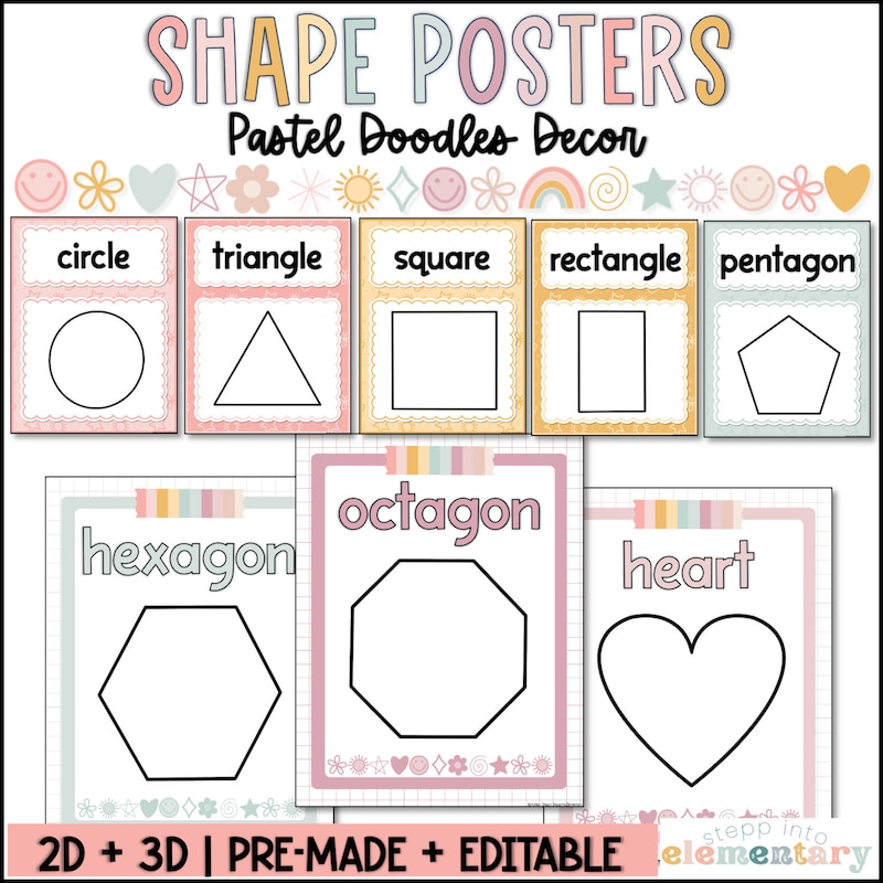 Shapes Poster - Etsy