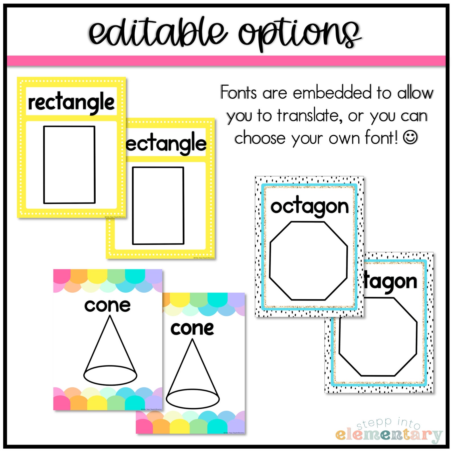 Dreamy Brights Shape Posters | Math Posters | 2D & 3D Shapes | Trendy ...