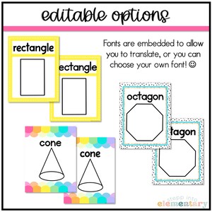 Dreamy Brights Shape Posters | Math Posters | 2D & 3D Shapes | Trendy ...
