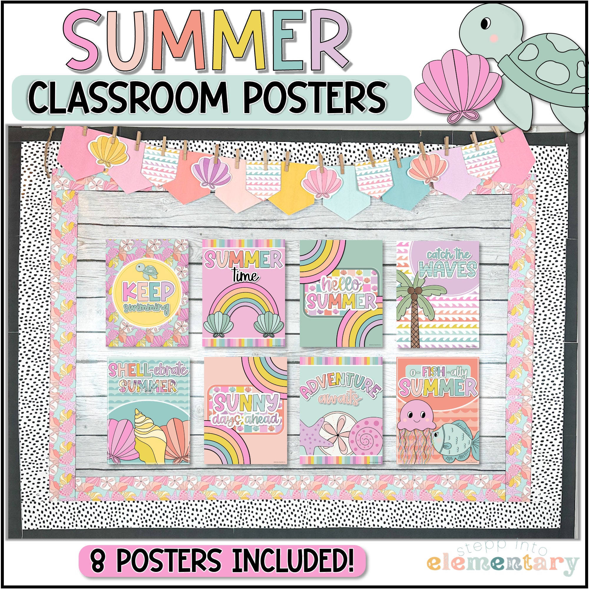 Summer Classroom Posters | Ocean Theme Bulletin Board Decor (PDF) - Etsy
