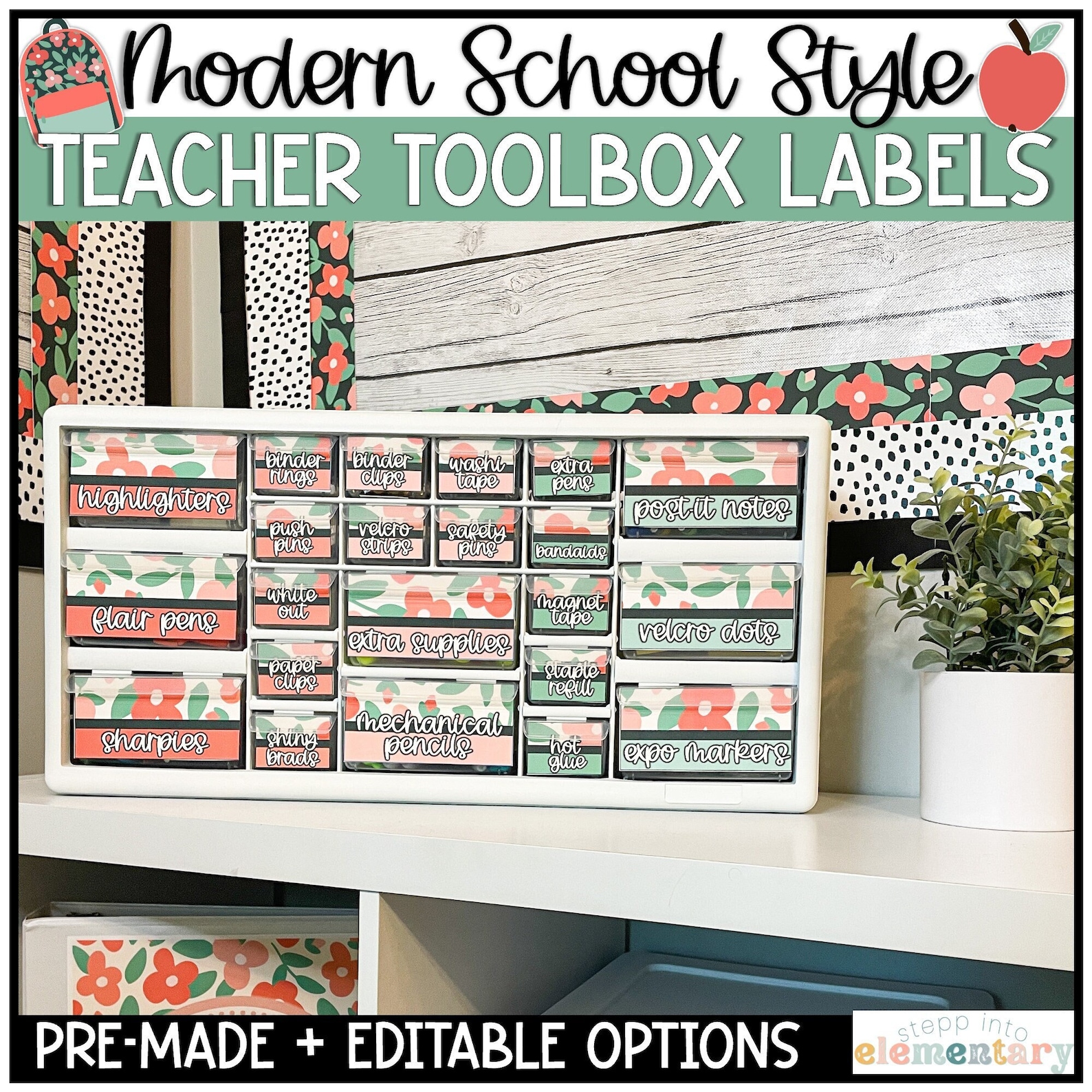 Modern School Teacher Toolbox Labels | Editable Classroom Decor ...