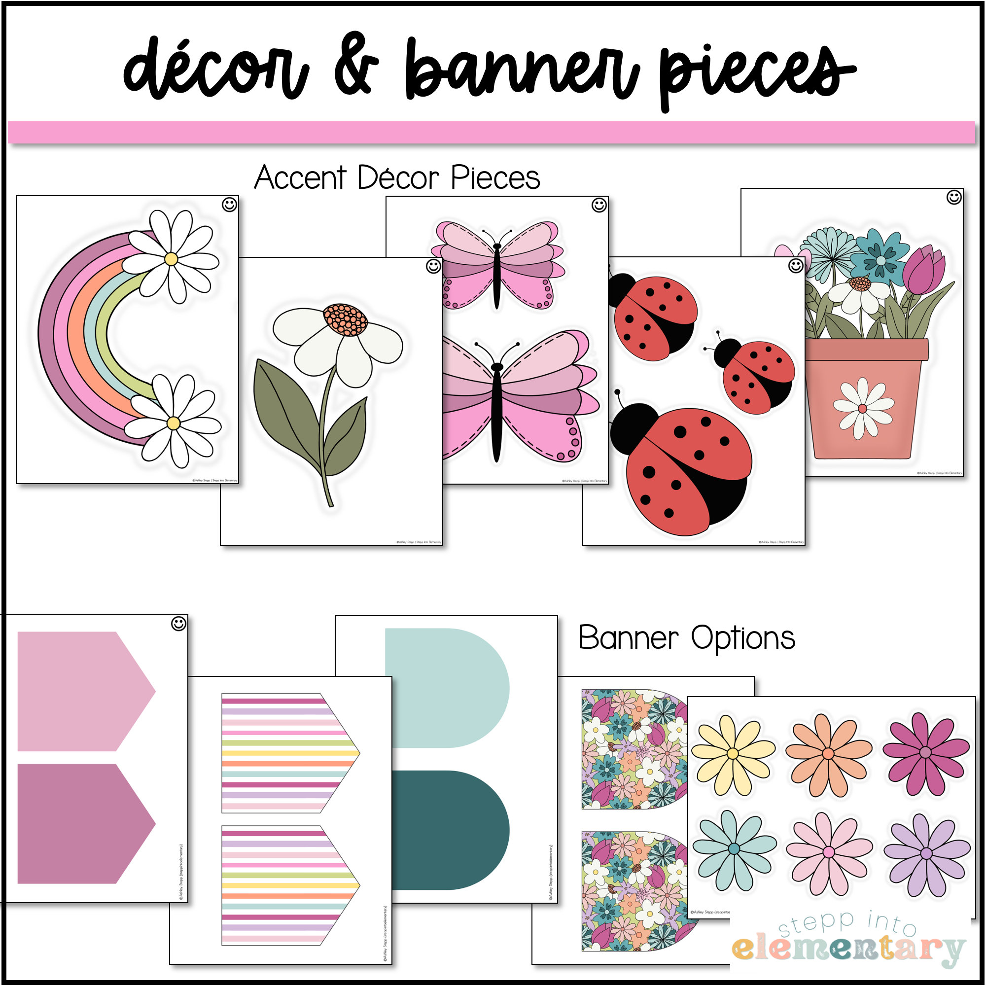 Spring Bulletin Board Kit | Trendy Spring/easter Bulletin Board | April ...