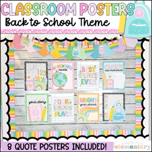 Back to School Classroom Posters Set | Back to School Inspirational ...