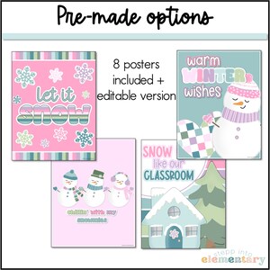Winter Classroom Posters Set | Trendy Winter Decorations | Winter ...