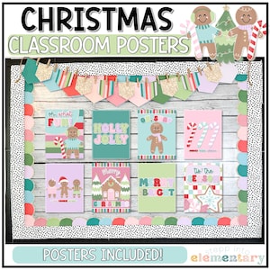 Christmas Classroom Posters Set | Trendy Christmas Decorations ...