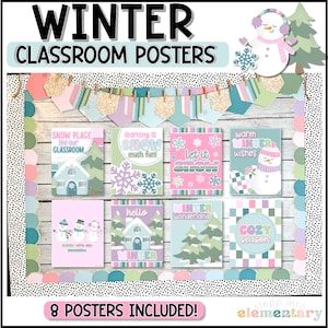 Winter Classroom Posters Set | Trendy Winter Decorations | Winter ...