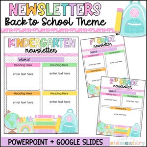 Back to School Classroom Newsletters | August Newsletter Templates ...