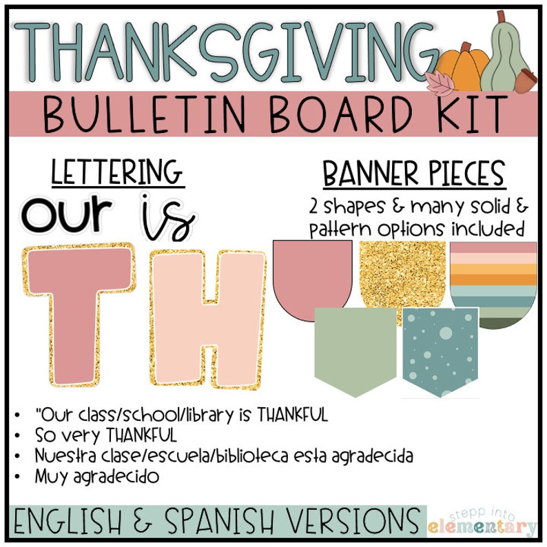Thanksgiving Bulletin Board Kit & Student Activity November - Etsy