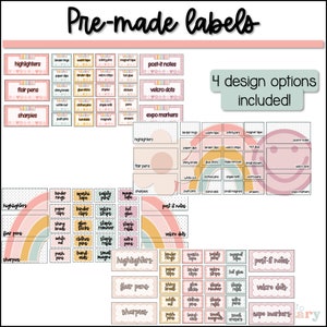 Pastel Doodles Teacher Toolbox Labels | Editable Classroom Organization ...