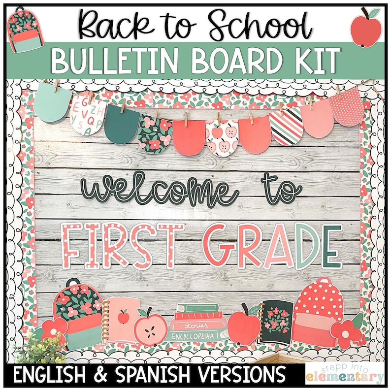Back to School Bulletin Board Kit | Modern School Style | School Themed ...