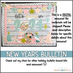 New Years Bulletin Board Kit 2024 Edition New Year Classroom Decor - Etsy