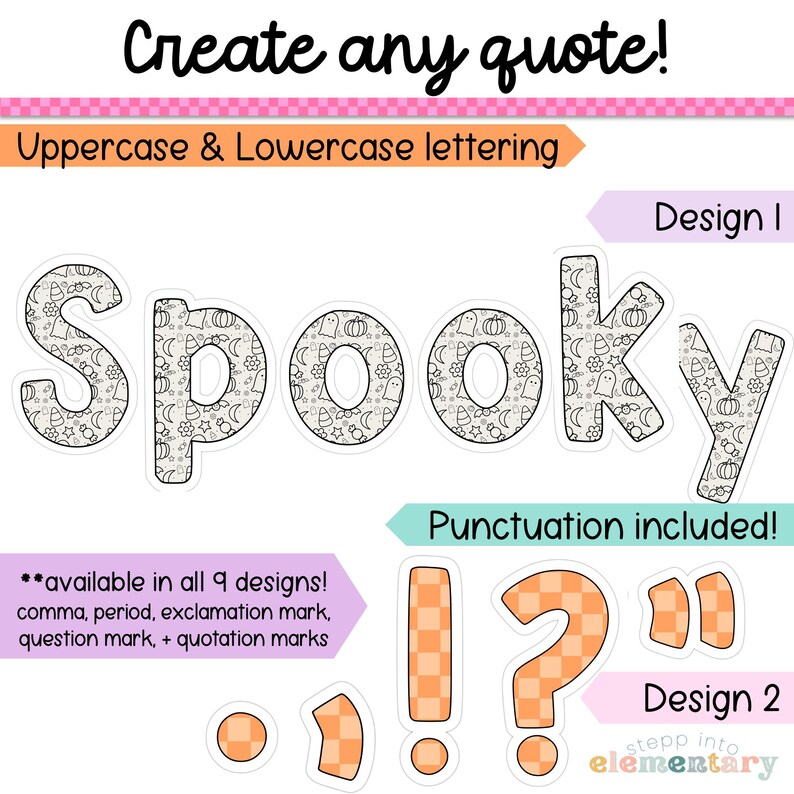 Halloween Bulletin Board Letters A-Z | Classroom Decor (digital ...
