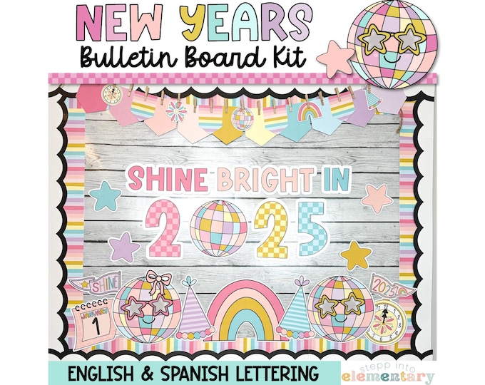 2024 January New Year Bulletin Board Kit and Flipbook Free Update Every ...