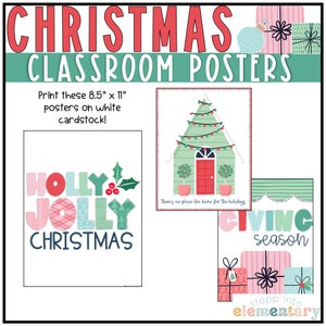 Christmas Classroom Decor Posters | Christmas Decor - Etsy