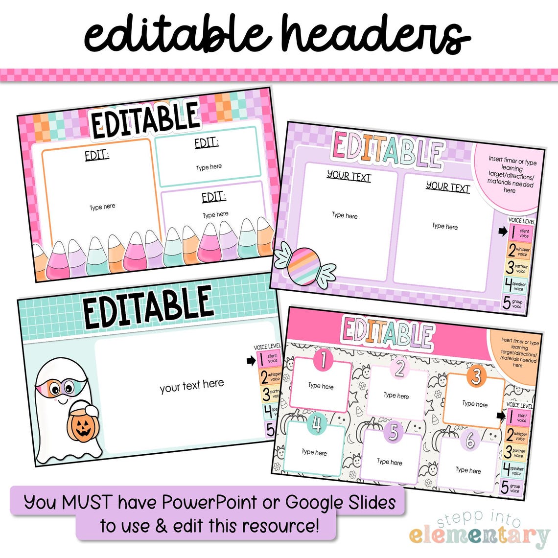 Cutesy Halloween Classroom Slides | 200+ Editable Templates (google ...