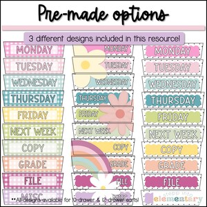 Wildflower Dreams Rolling Cart Labels | Editable Teacher Classroom ...