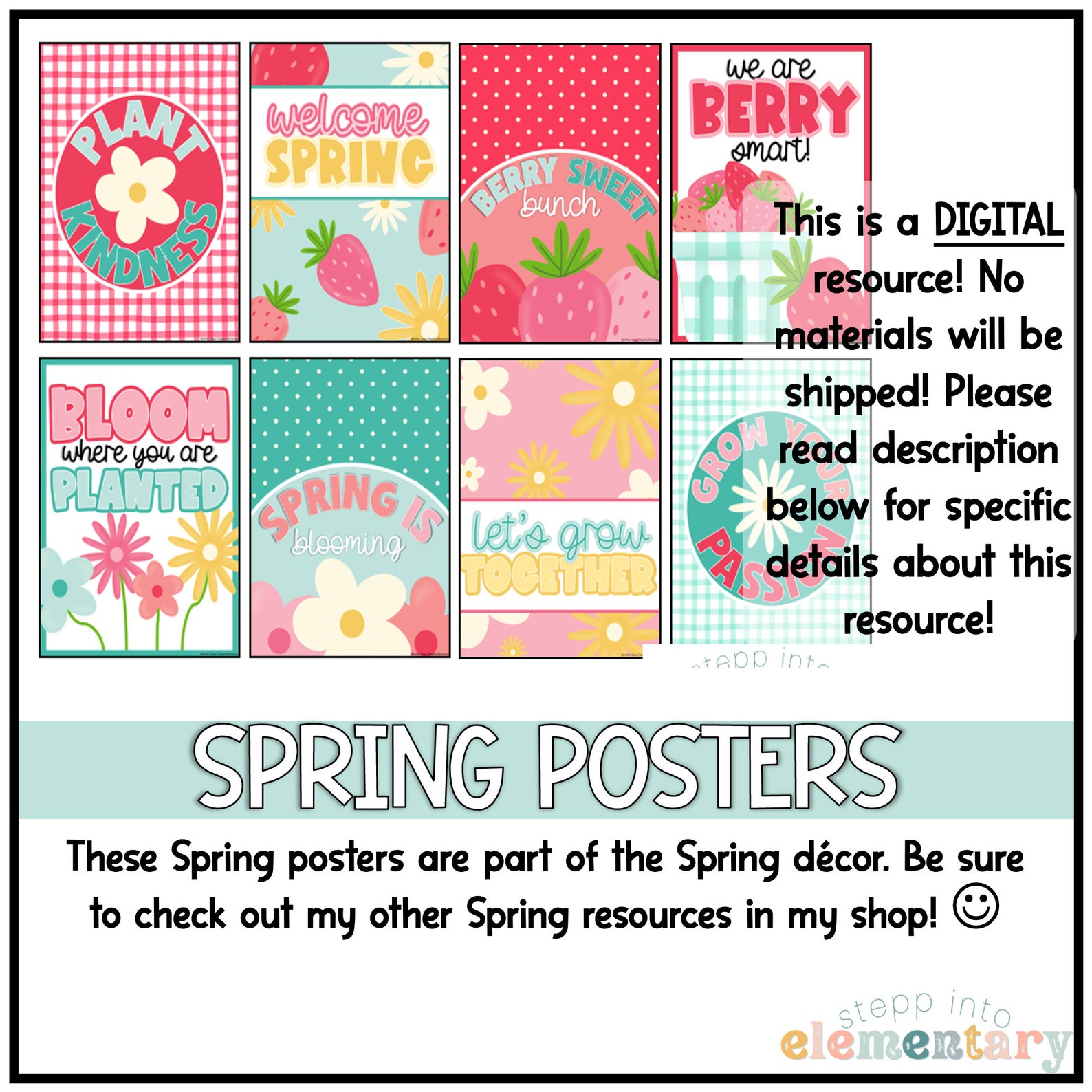 Spring Classroom Posters | Inspirational Bulletin Board Decor (PDF) - Etsy
