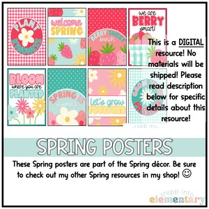 Spring Classroom Posters Set | Spring Inspirational Posters | April ...