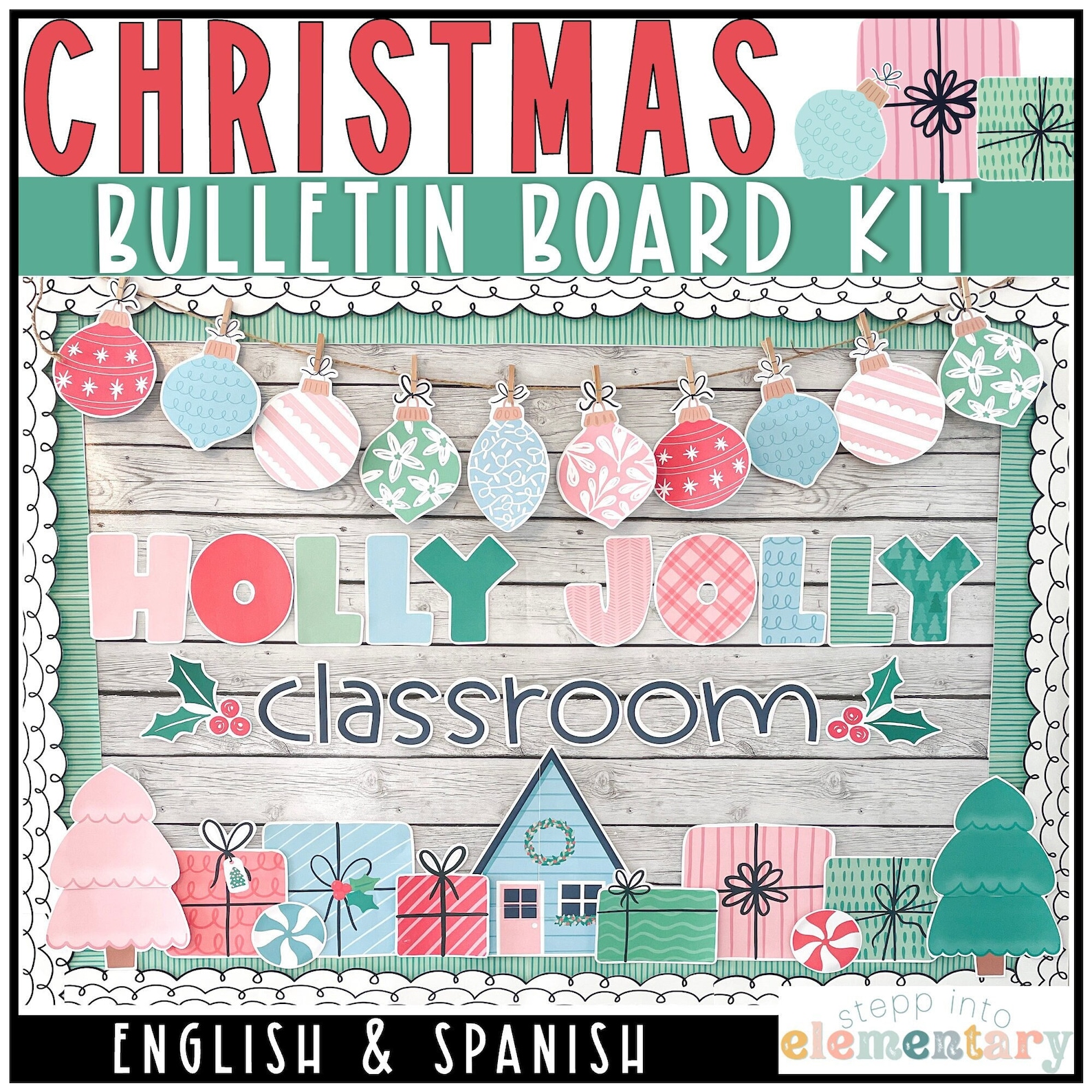 Christmas Bulletin Board Kit December Bulletin Board - Etsy