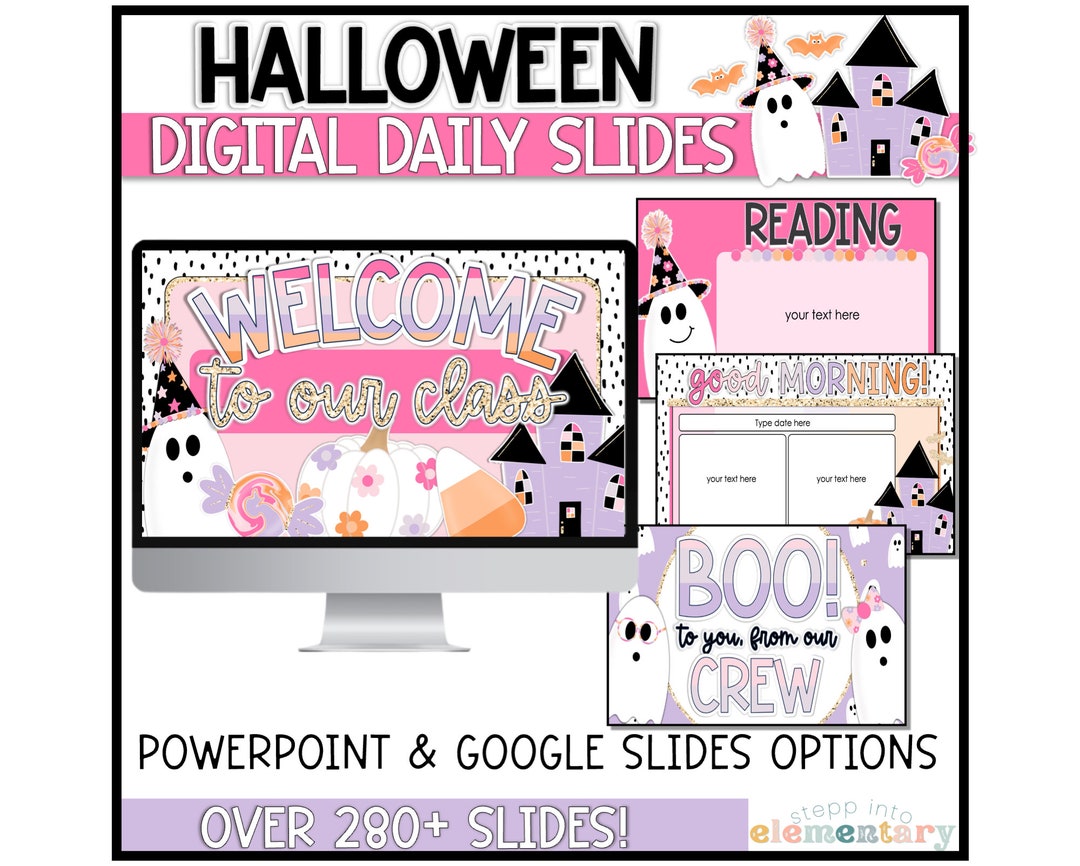 Halloween Daily Slides | Trendy Halloween Classroom Slides | Halloween ...