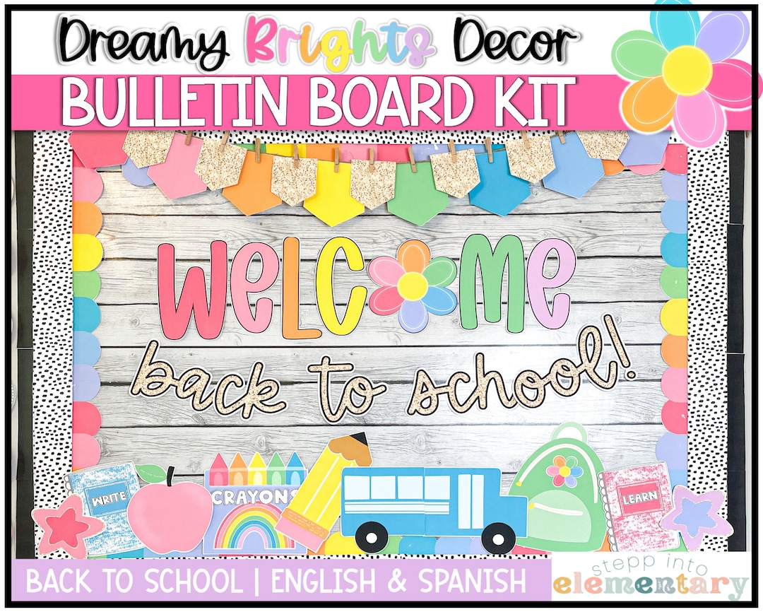 Dreamy Brights Bulletin Board Kit | Back to School Bulletin Board ...