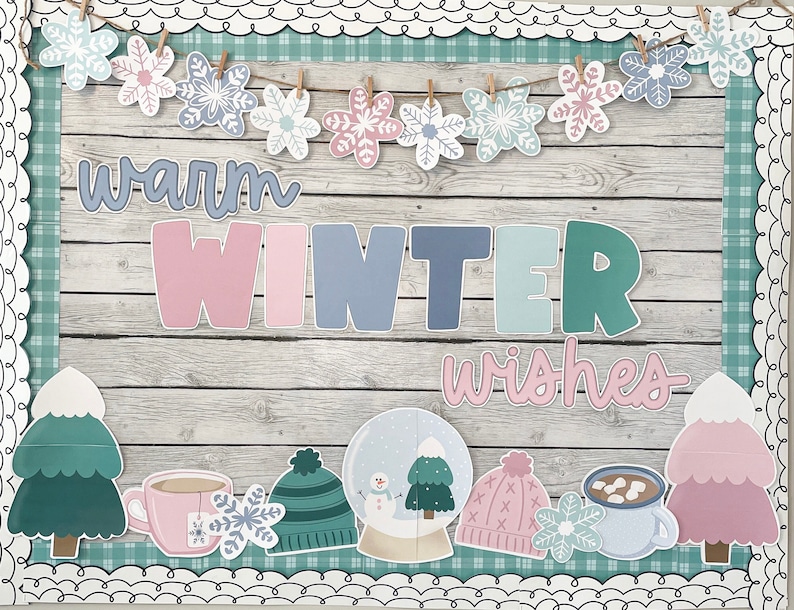 Winter Bulletin Board Kit January Bulletin Board - Etsy